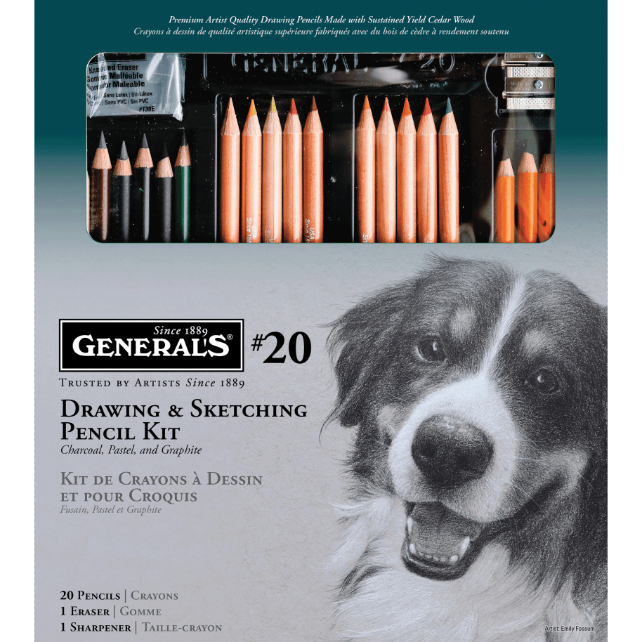 Classic Drawing & Sketching Kit, 22 Pieces – General Pencil Company, Inc.