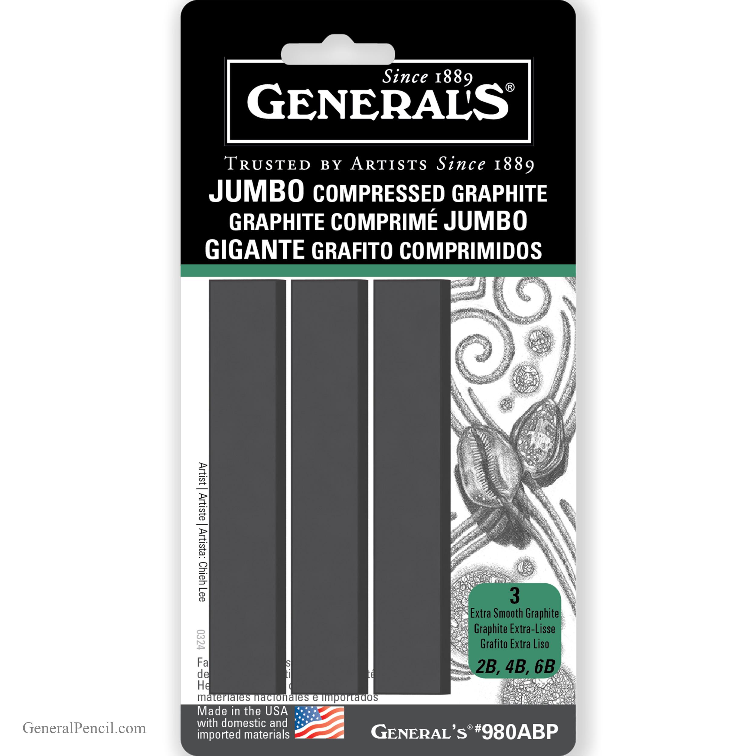 Jumbo Compressed Graphite Sticks – General Pencil Company, Inc.